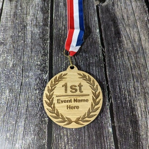 Personalised Large Double Sided Wooden Medals, Free Design Service ...