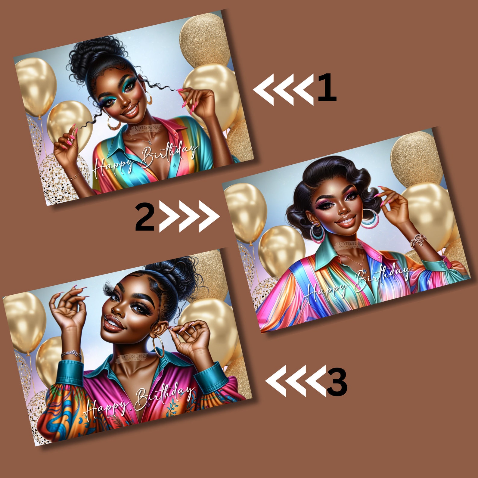 Happy Birthday | Woman Birthday Card | Black Greeting Cards | Black ...