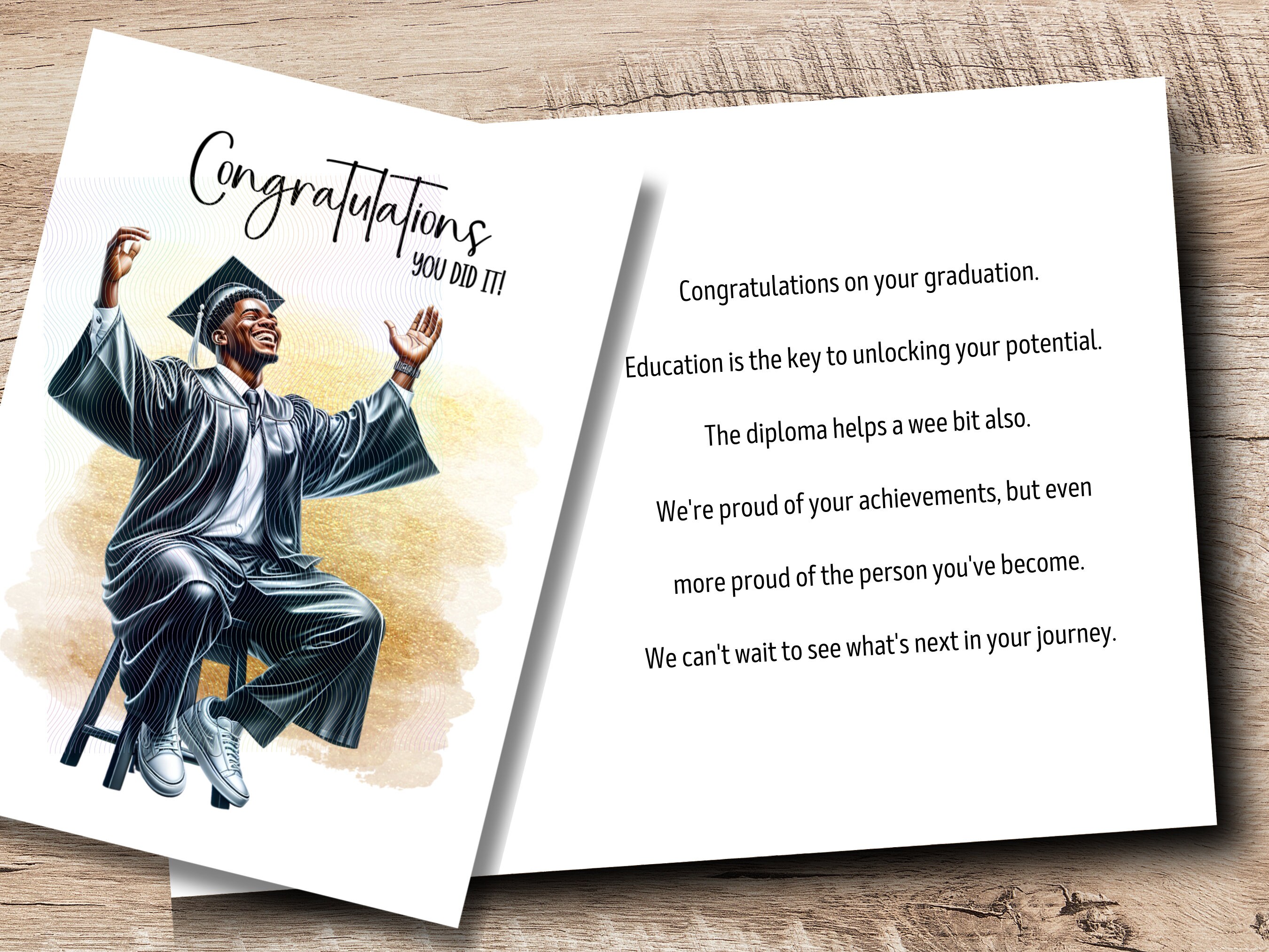 Black Male Graduation | Black Man | College Graduation | Black Greeting ...