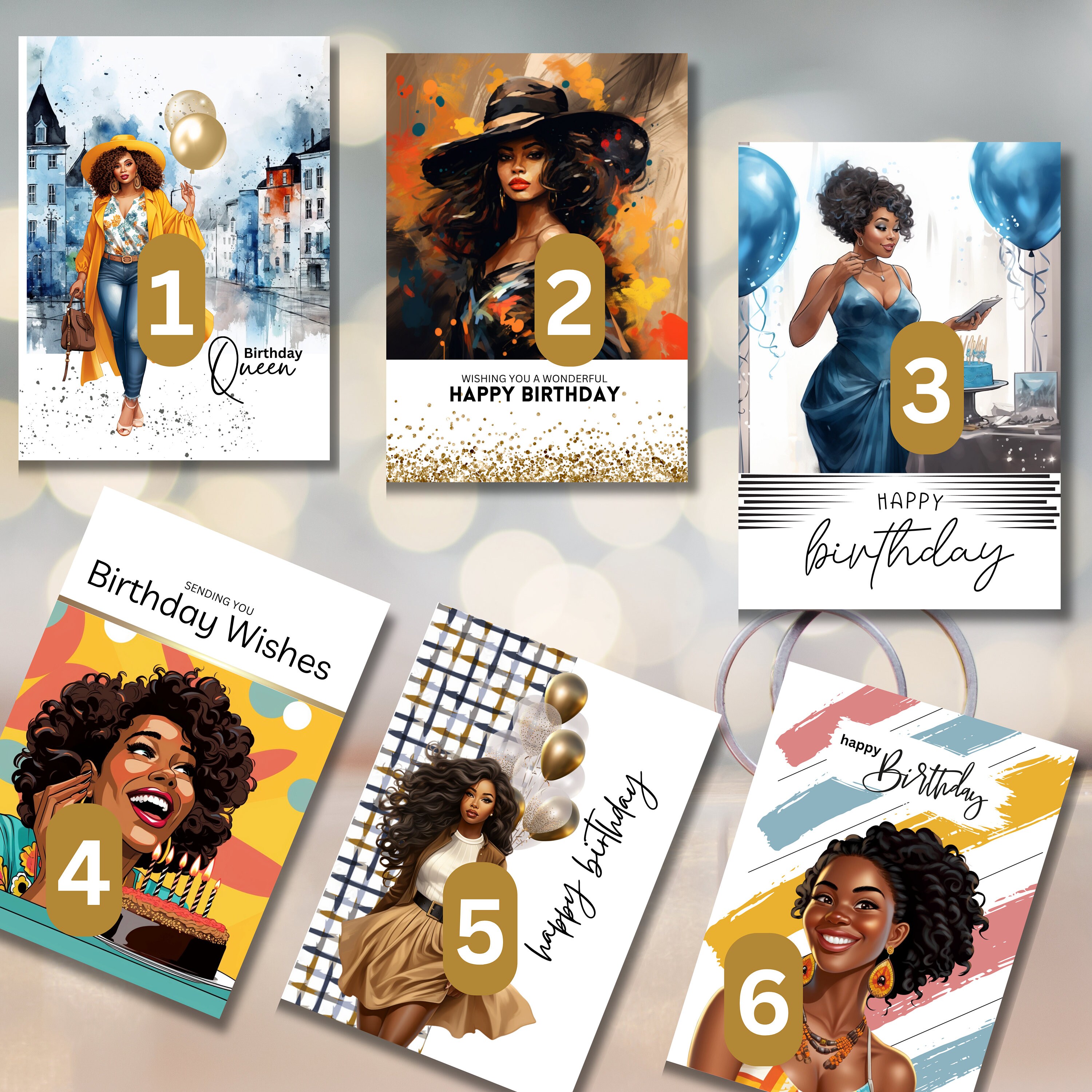 Happy Birthday- 6 Cards | Cards for Black Women | Cards Assortment ...