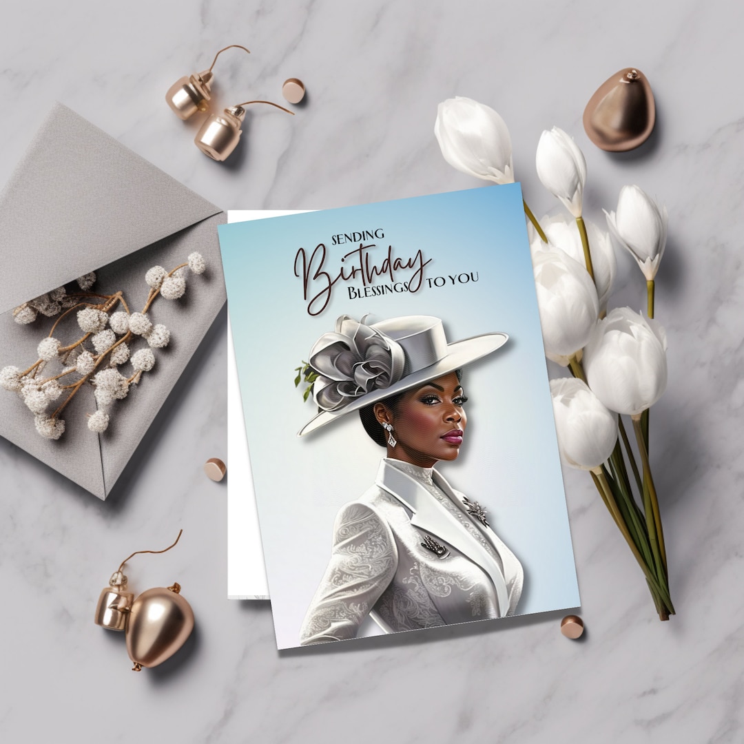Religious Birthday Card Black Woman African American Black Greeting ...