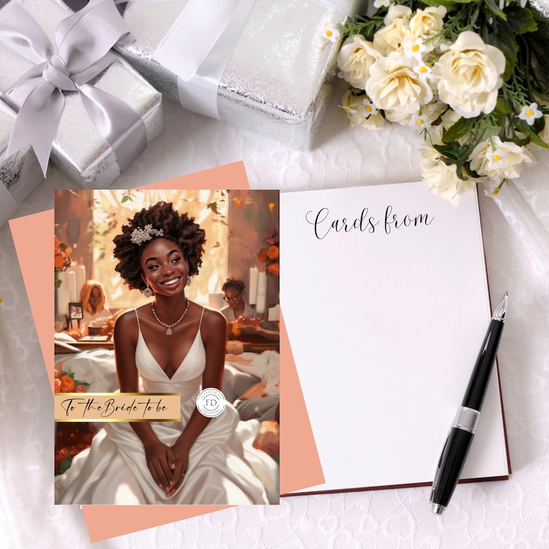 To the Bride to Be | Bridal Shower Card | Black Newly Weds | Black ...