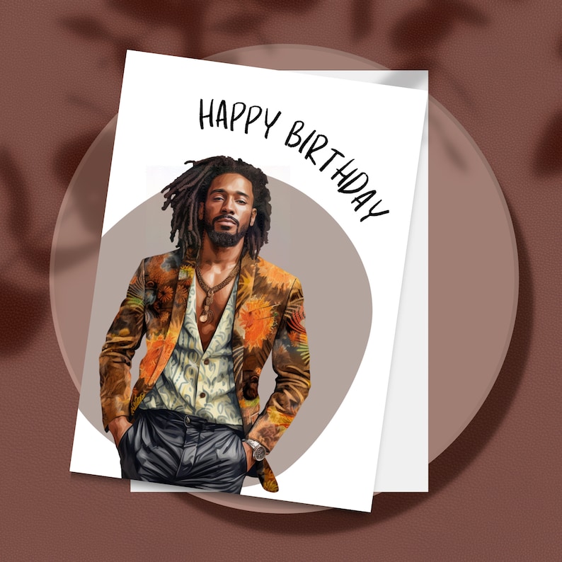 Black Man Birthday Card Black Greeting Cards Cards for Black Men - Etsy