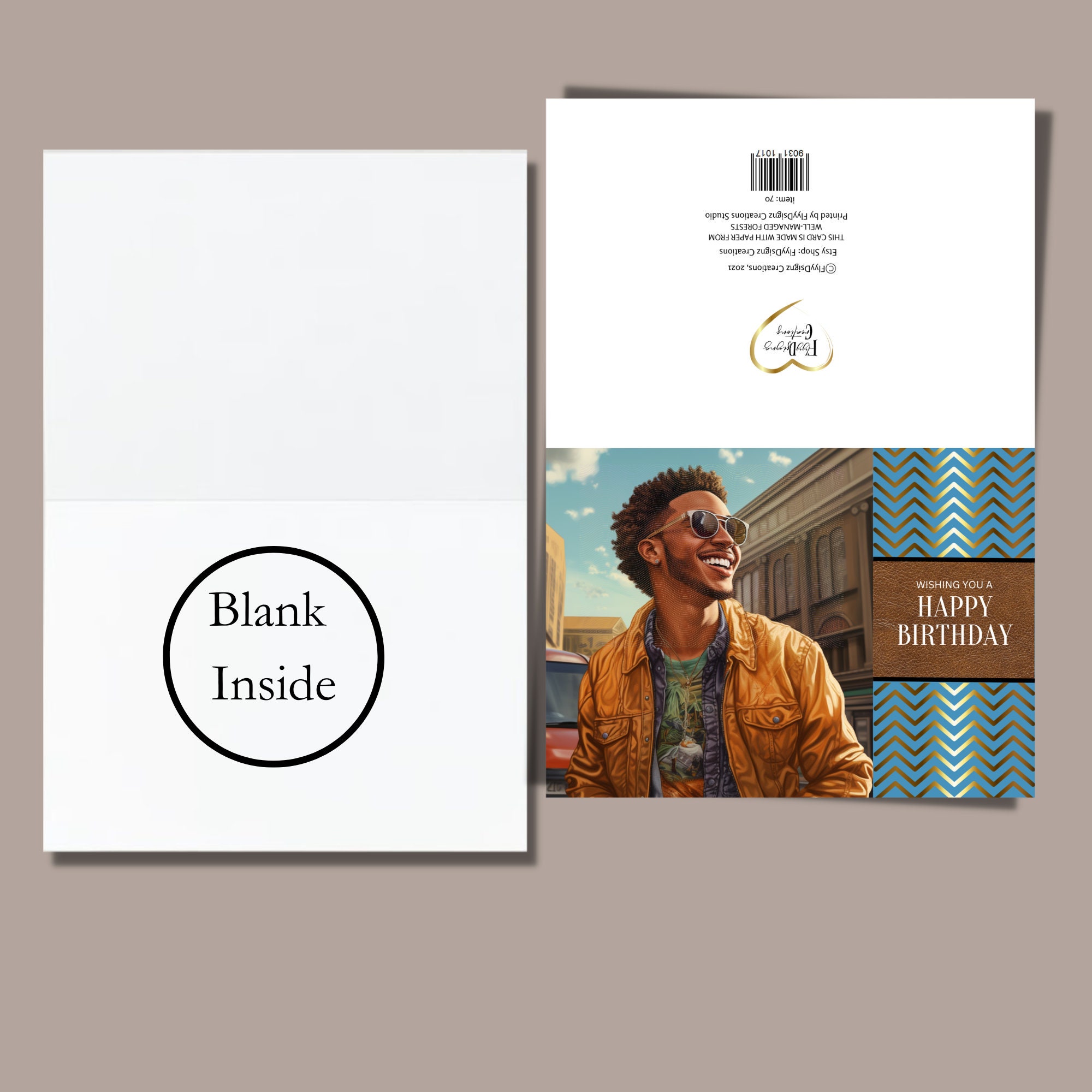 Black Man Birthday Card Black Greeting Cards Black Men Cards - Etsy