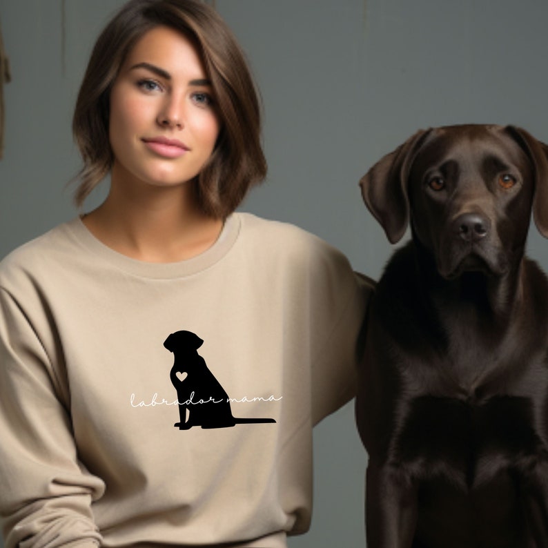 Labrador Retriever Sweatshirt, Black Labrador Retriever Crewneck ...