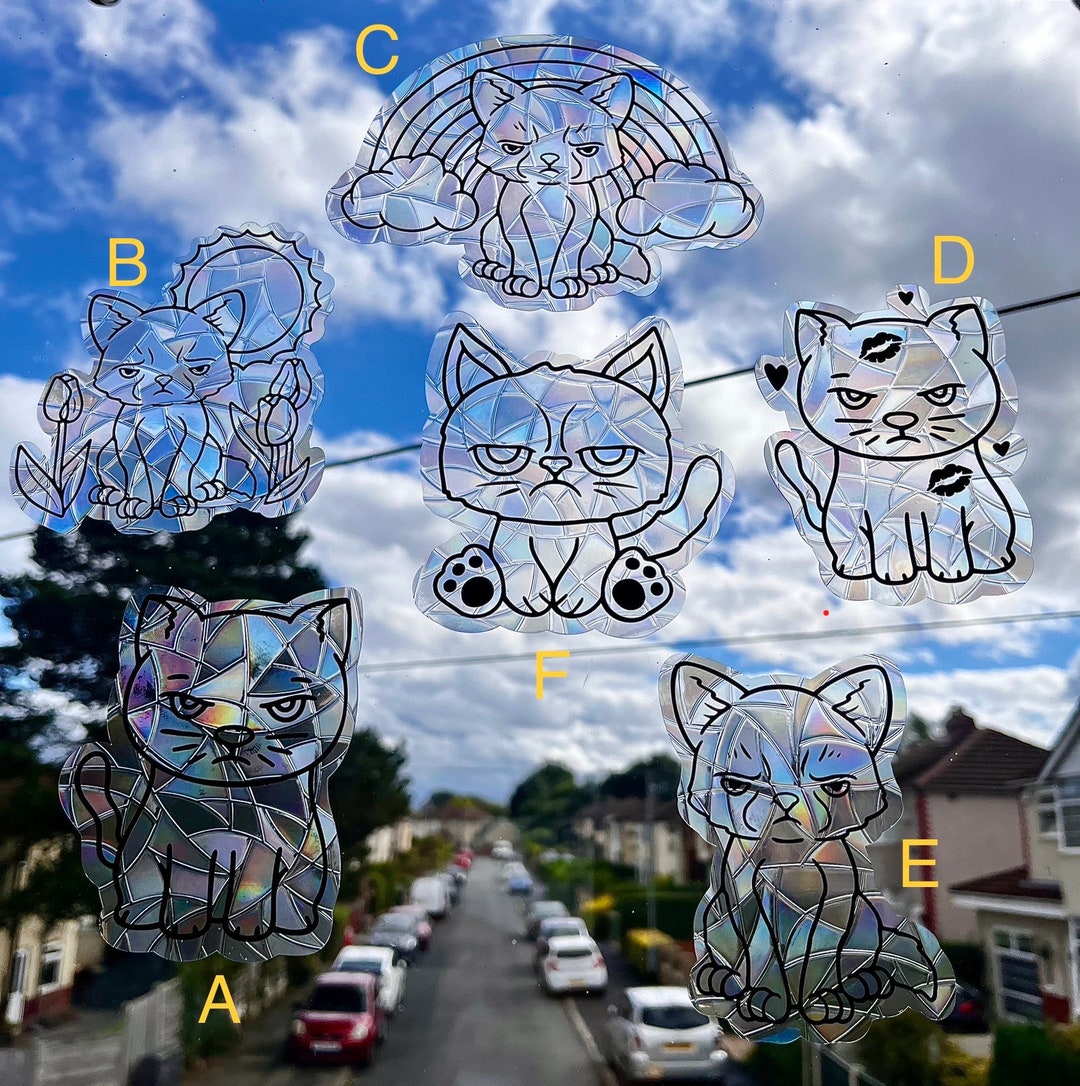 Window Suncatcher Cat Sun Catcher Window Cling - Etsy