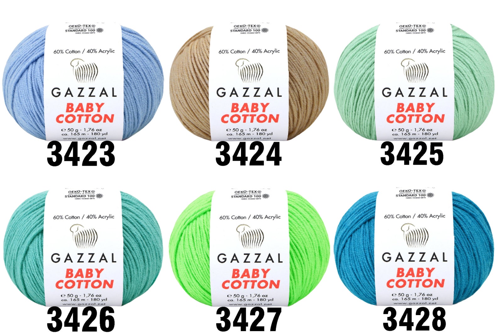 Gazzal Baby Cotton Yarn50grdoll Yarncrochet Knitting Yarn - Etsy
