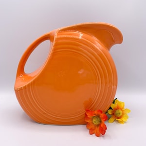 Fiesta Pitcher | Fiesta Disc Pitcher | Apricot Fiestaware | Art Deco ...