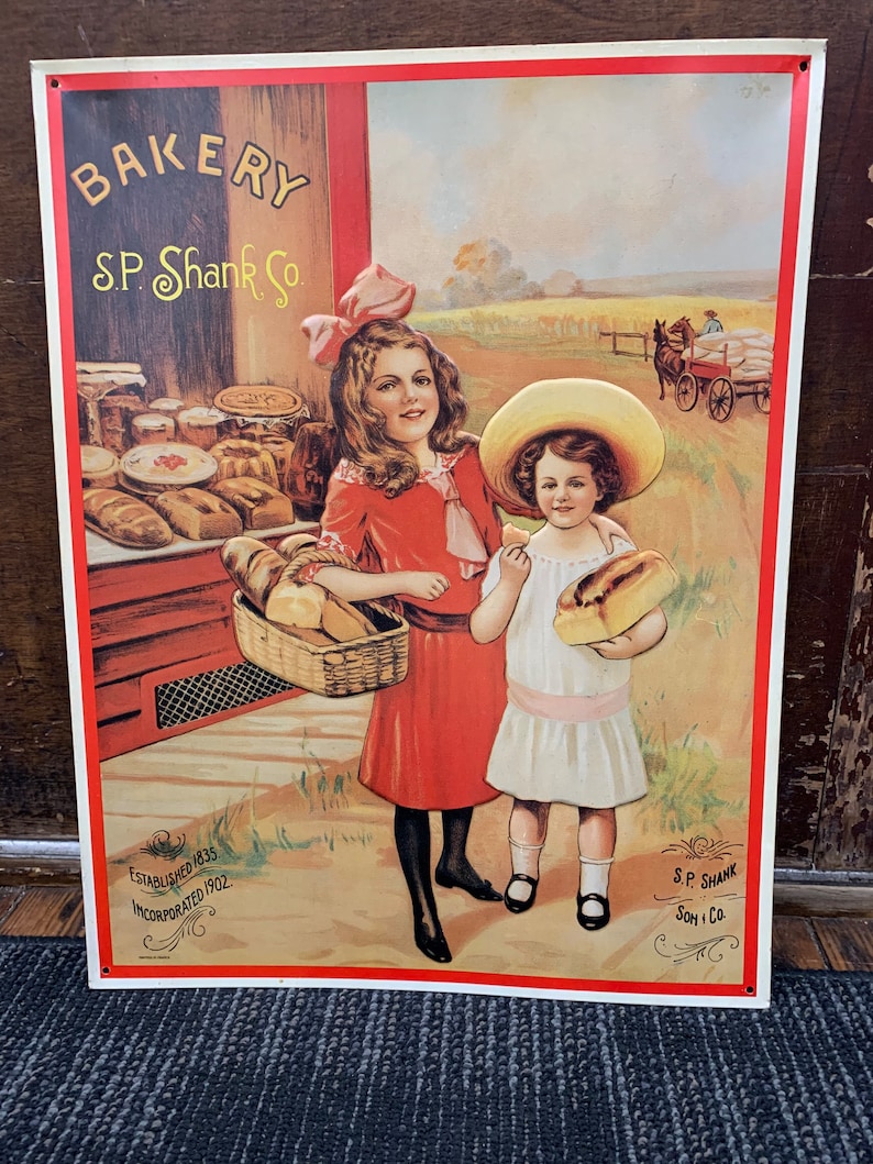 Vintage Advertising Sign Bakery Sign Tin Bakery Sign - Etsy