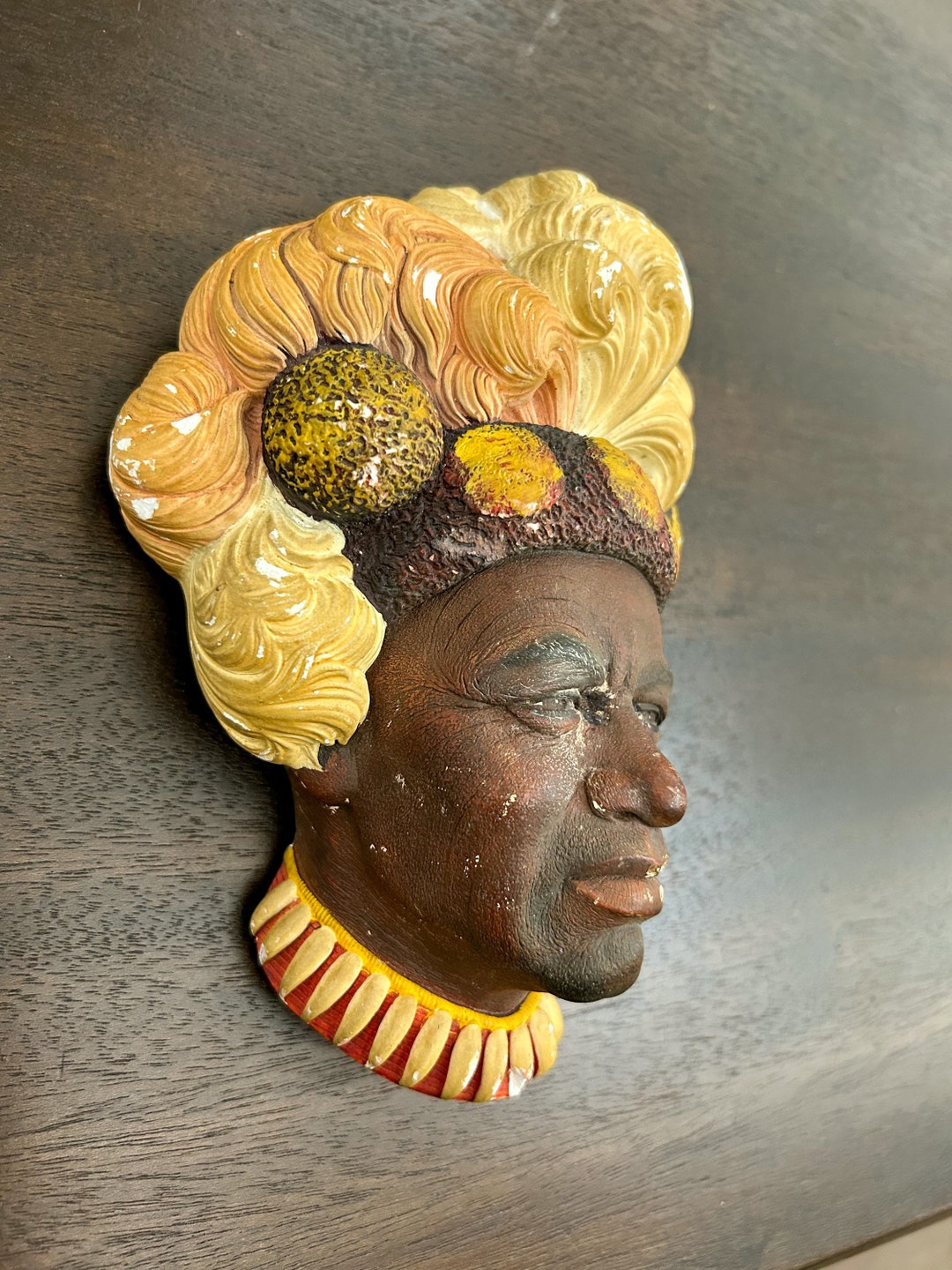 Chalk Ware, Vintage Bossons Shaka Zulu Warrior, Vintage Chalkware ...