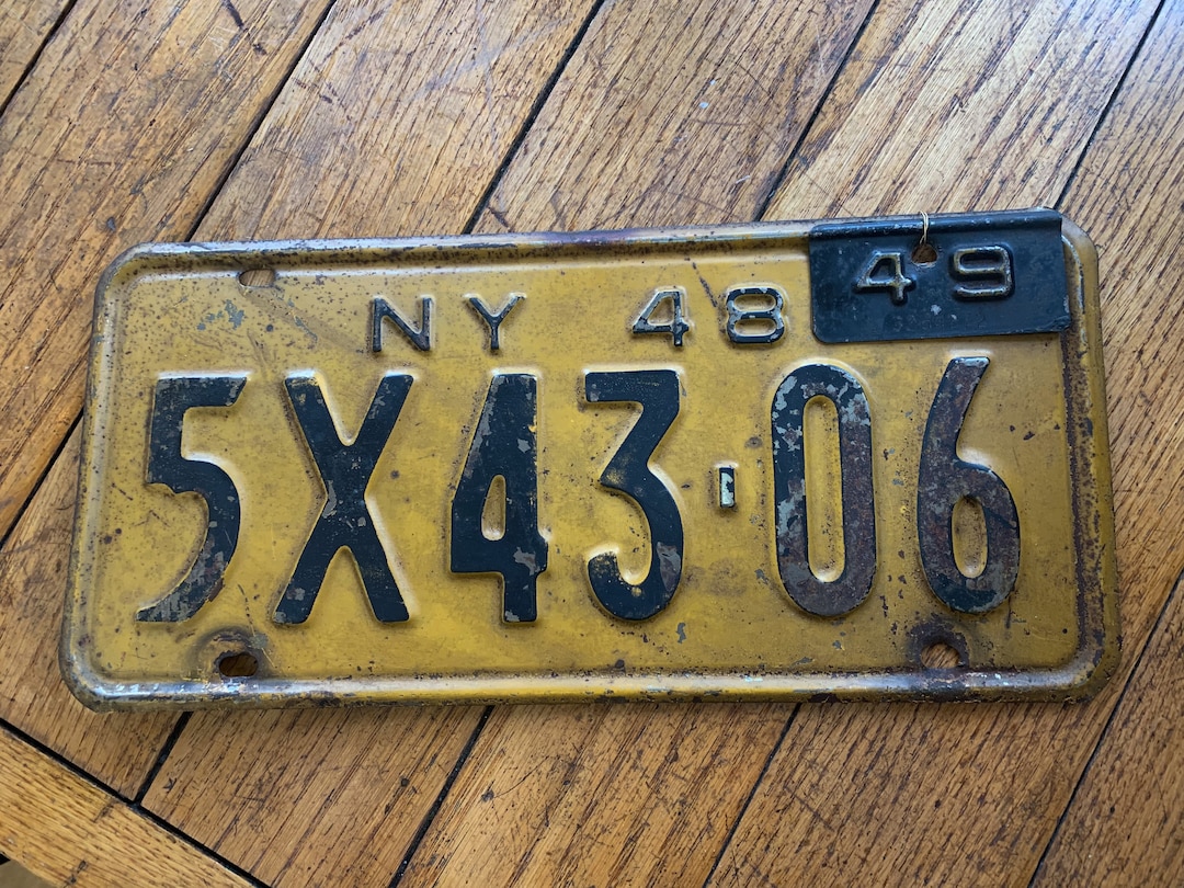 Vintage License Plate | Vintage Plate | Mancave Decor | Gift for Dad ...