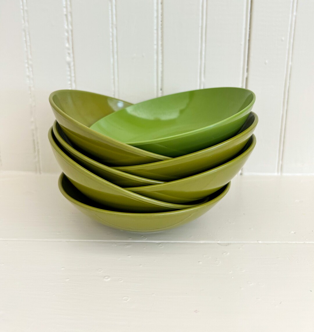 Vintage Melmac Melamine Green Bowl, 1960's Allied Chemical, Melamine Bowl, Avocado Green Bowl ...