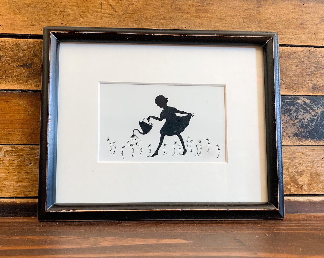 Female Silhouette Art | Black and White Framed Art | Framed Print for ...