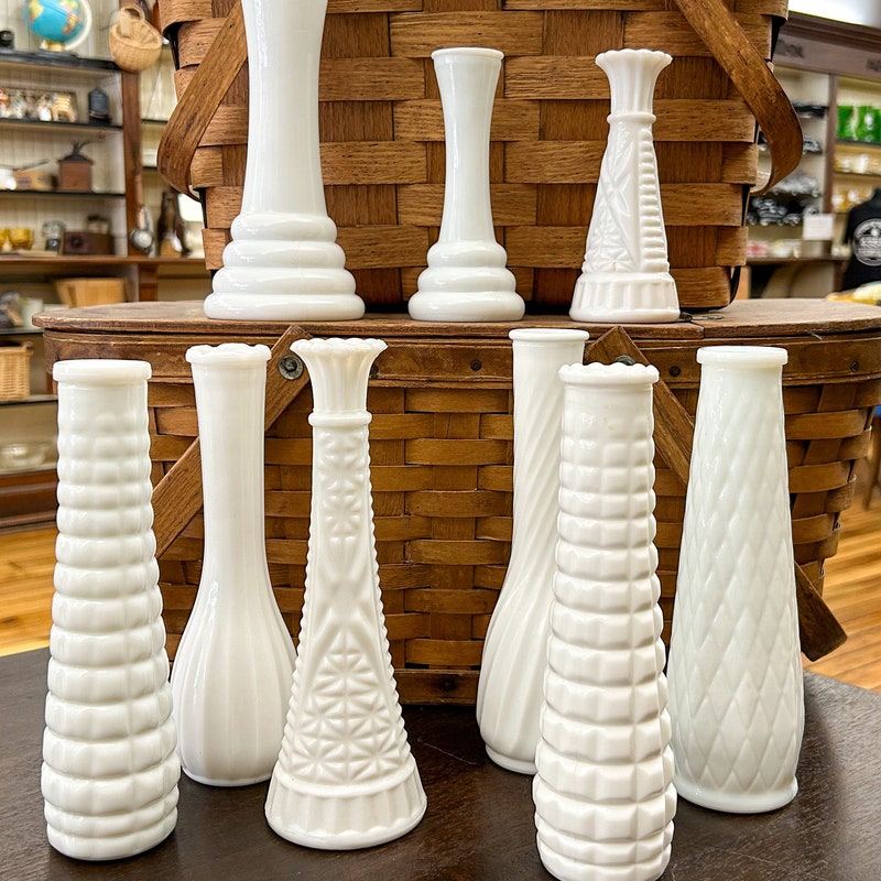 Vintage Decor Milk Glass - Etsy