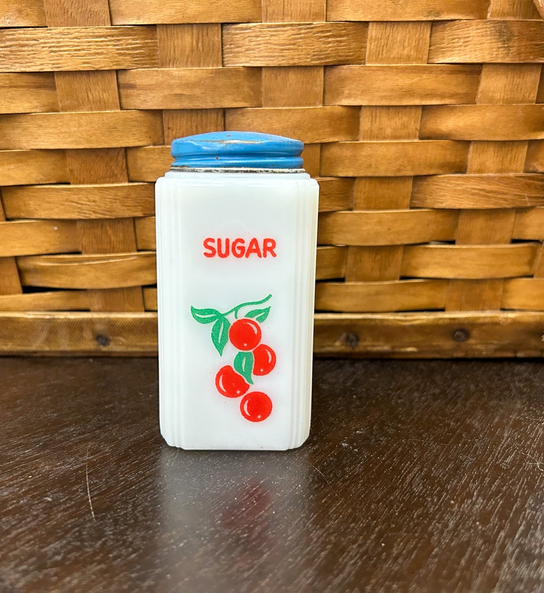 Vintage Tipp City Milk Glass Sugar Shaker Pepper Shaker, Tipp City ...