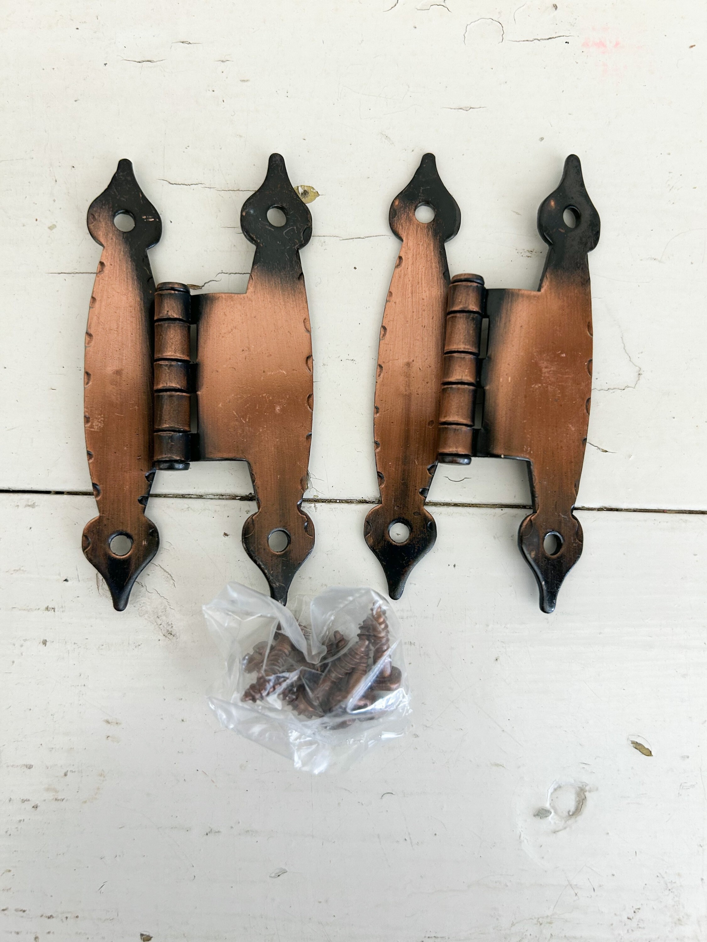 Smooth Copper Hinges | NOS Smooth Copper Hinges | Pair of Copper Hinges ...