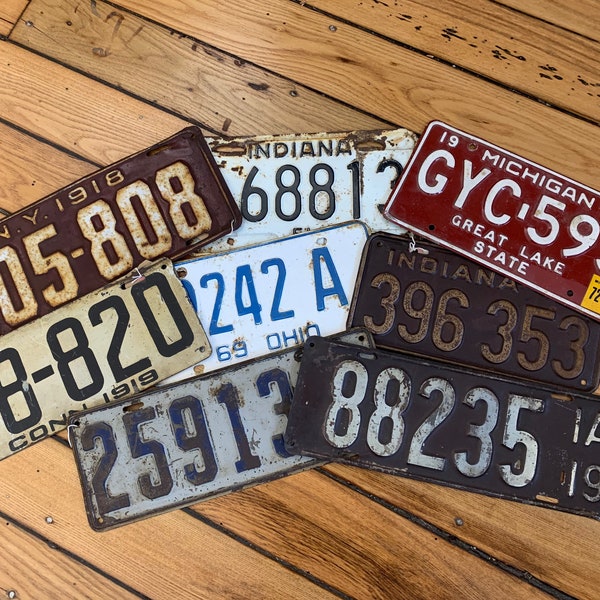 Vintage License Plates - Etsy