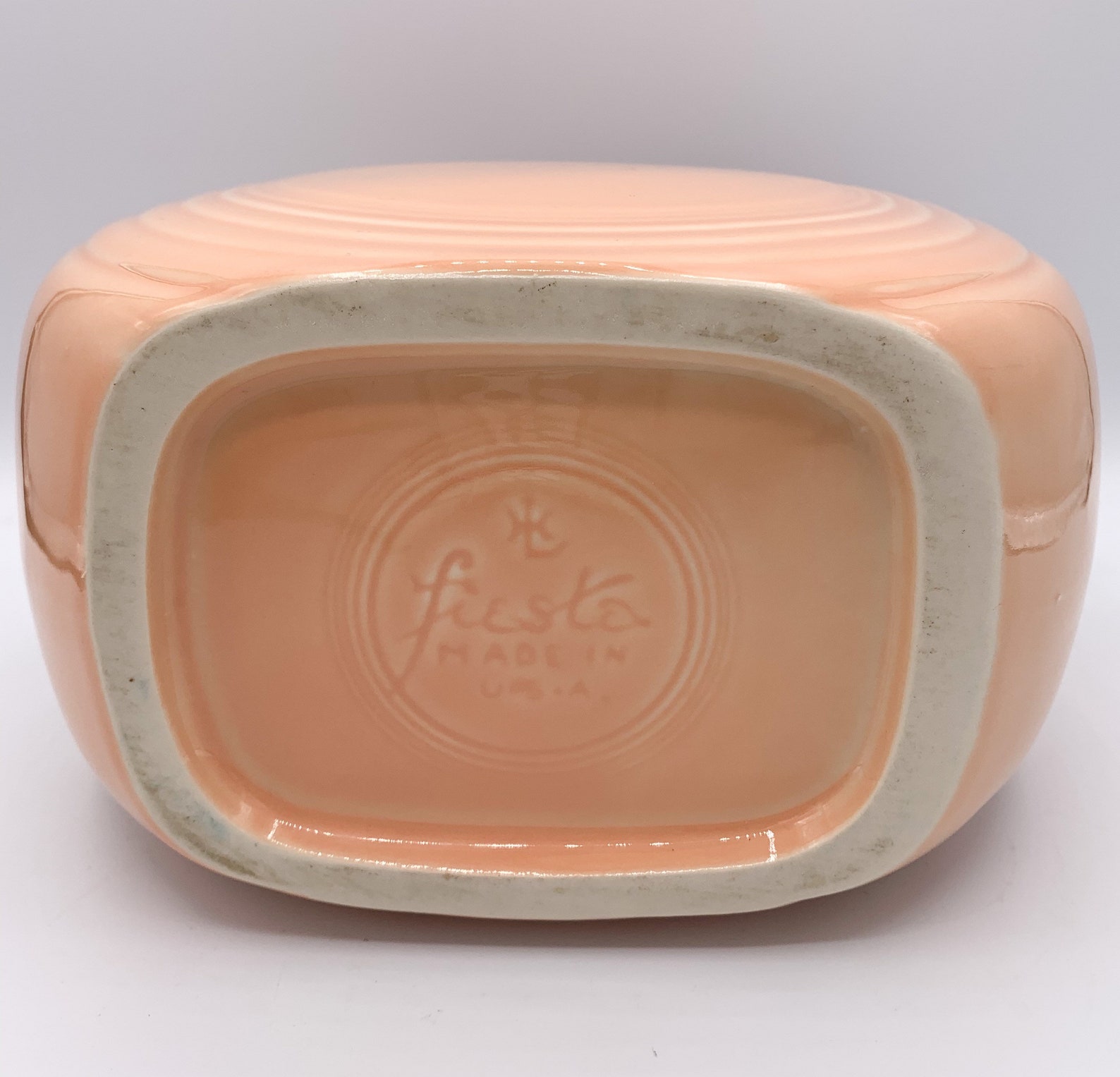 Fiesta Pitcher Fiesta Disc Pitcher Apricot Fiestaware Art Deco Pitcher ...