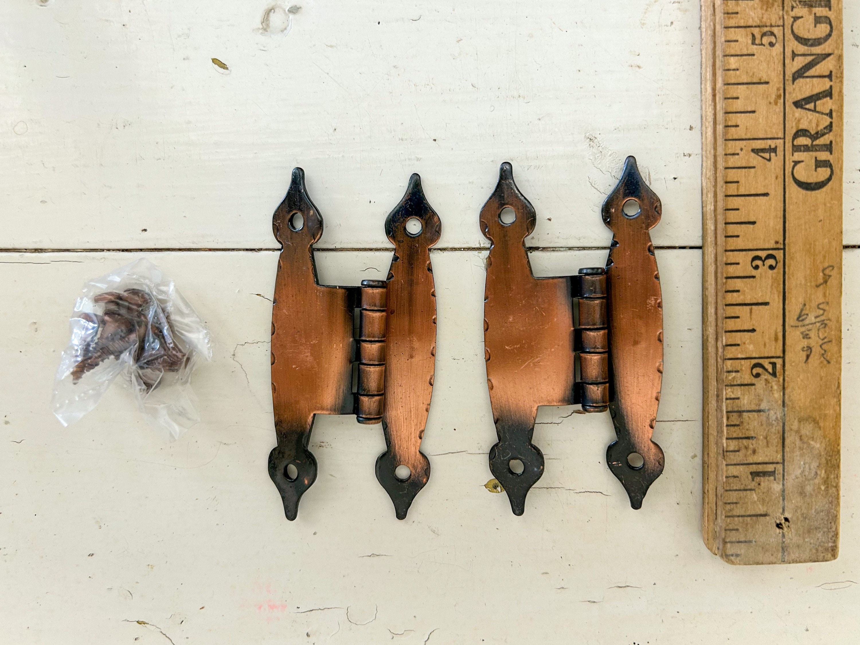 Smooth Copper Hinges | NOS Smooth Copper Hinges | Pair of Copper Hinges ...