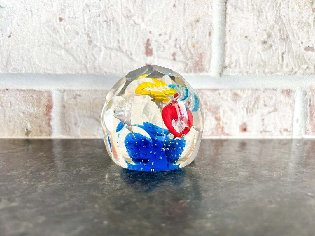 Glass Paperweight, Vintage Art Glass Paperweight, Paper Weights ...