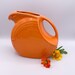 Fiesta Pitcher Fiesta Disc Pitcher Apricot Fiestaware Art Deco Pitcher ...