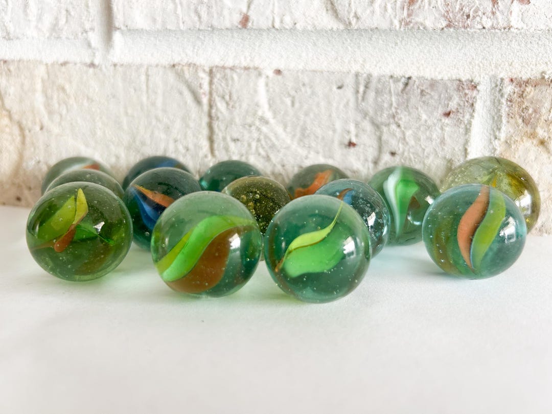 Vintage Cats Eye Shooter Marbles, Set of 14, Marbles, Glass Marbles ...