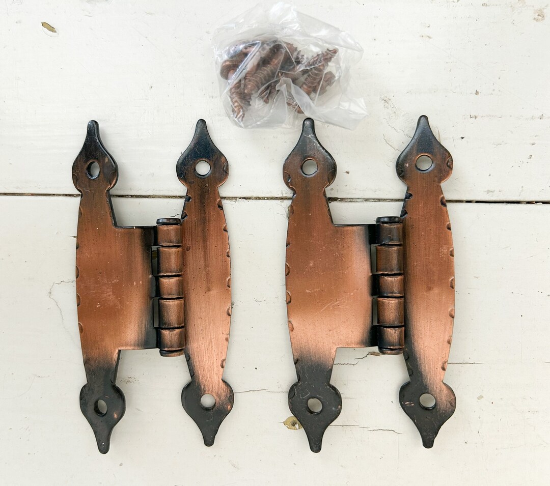 Smooth Copper Hinges | NOS Smooth Copper Hinges | Pair of Copper Hinges ...