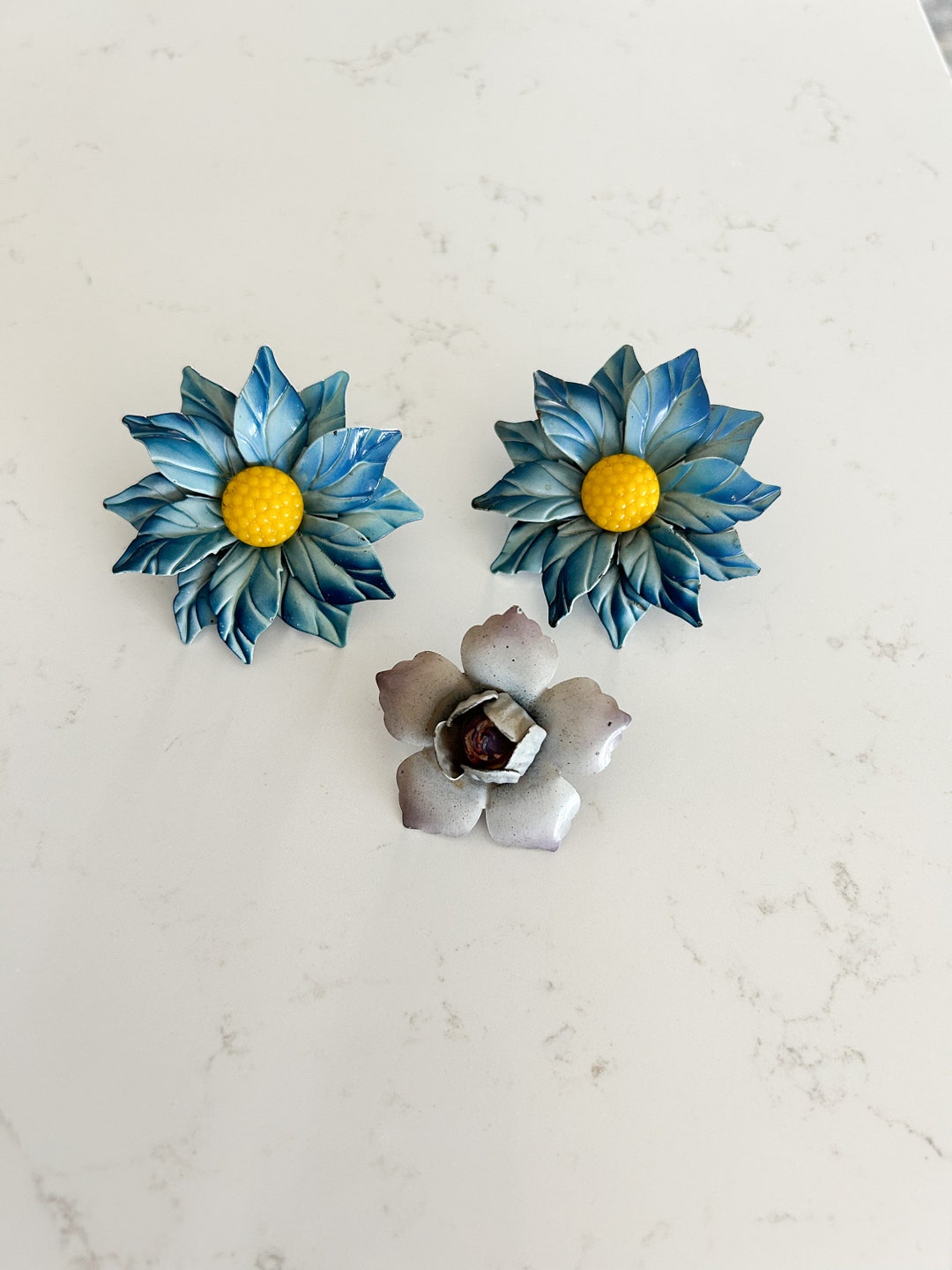 1950s Curtain Tie Tac, Drapery Tie Backs, Curtain Push Pin, Metal ...