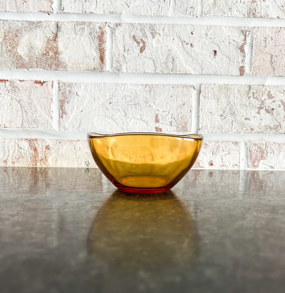 Vintage French Bowl, Vereco Bowl, Amber Glass Bowl, Ramekin, Made in ...