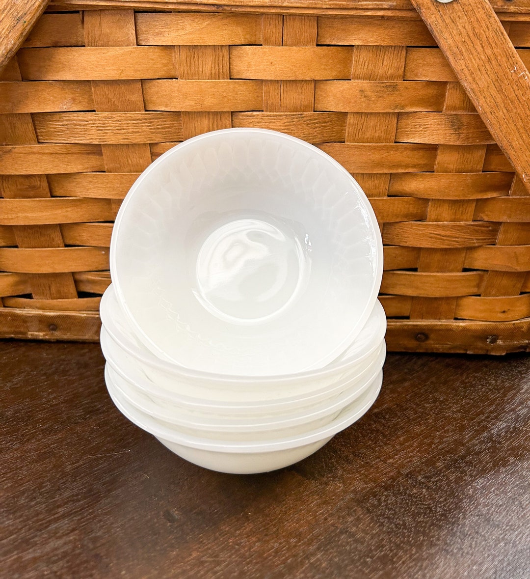 Vintage Milk Glass Bowl | Vintage Federal Glass | Federal Glass Bowl ...