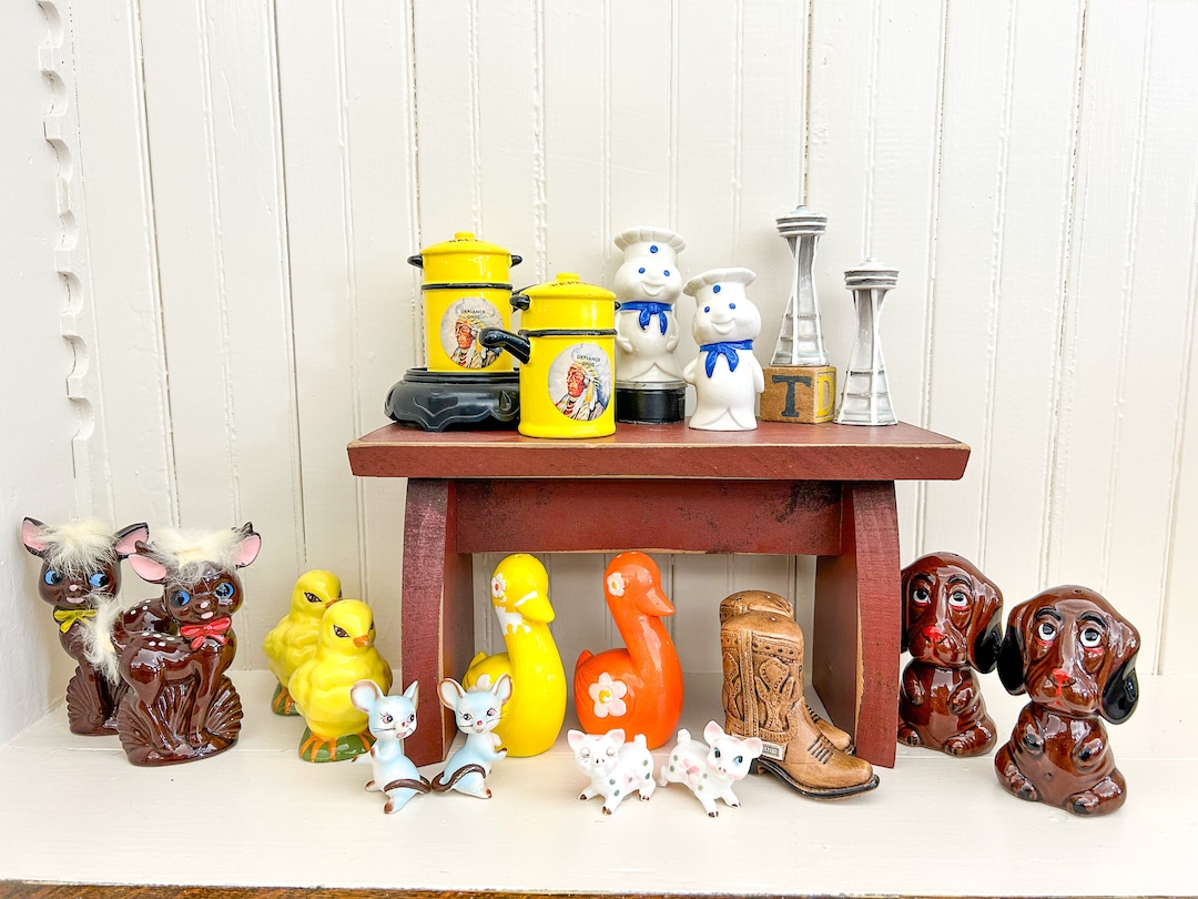 Funny Salt and Pepper Shakers, Vintage Salt and Pepper Shakers, Kitschy ...