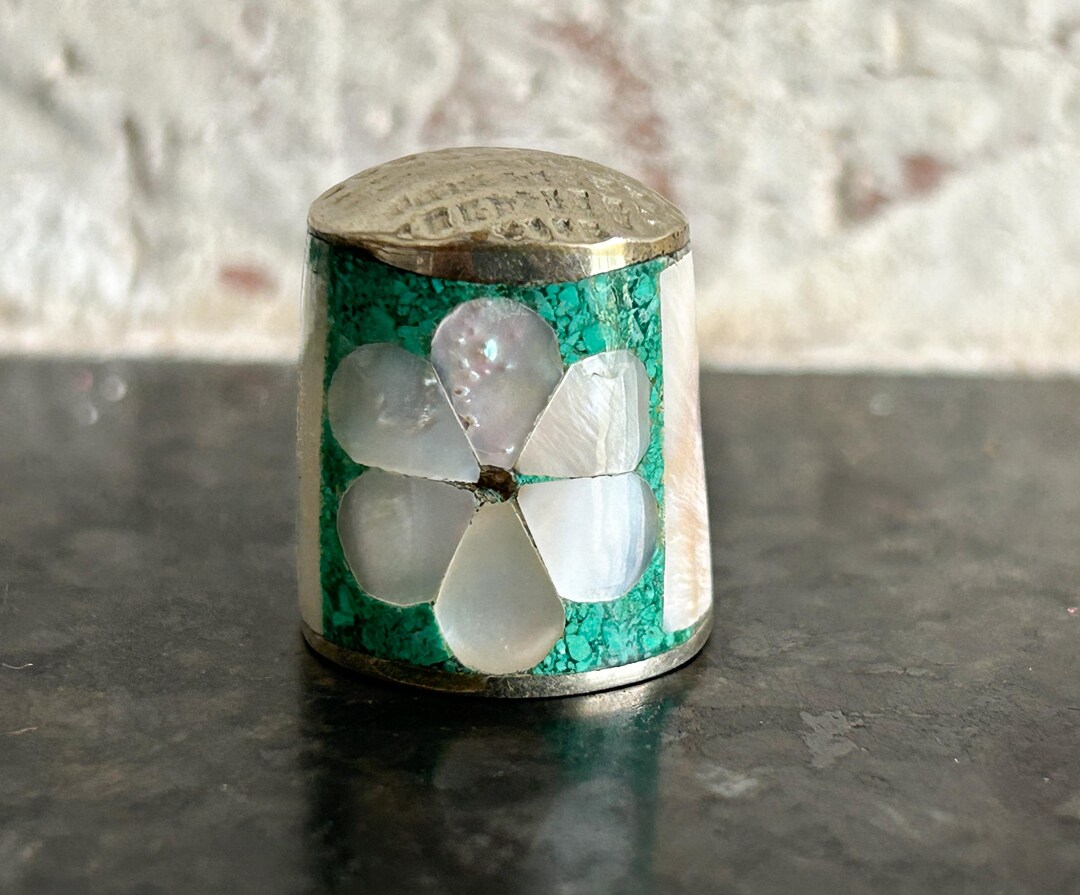 Handmade Abalone Thimble, Handmade Mexican Thimbles, Sterling Silver ...