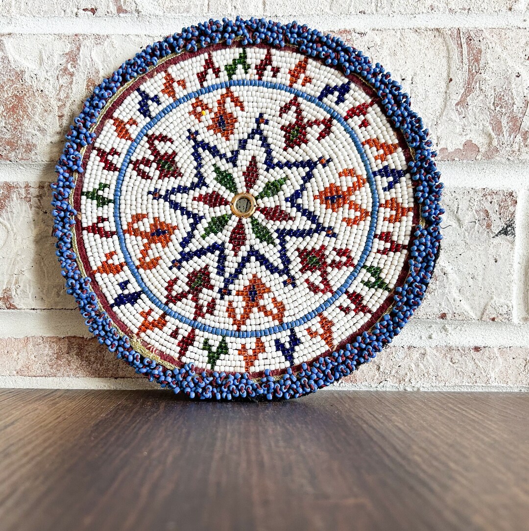 Kuchi Medallion, Hand Beaded, Tikka Medallion, Kuchi Patch Tribal Bead ...