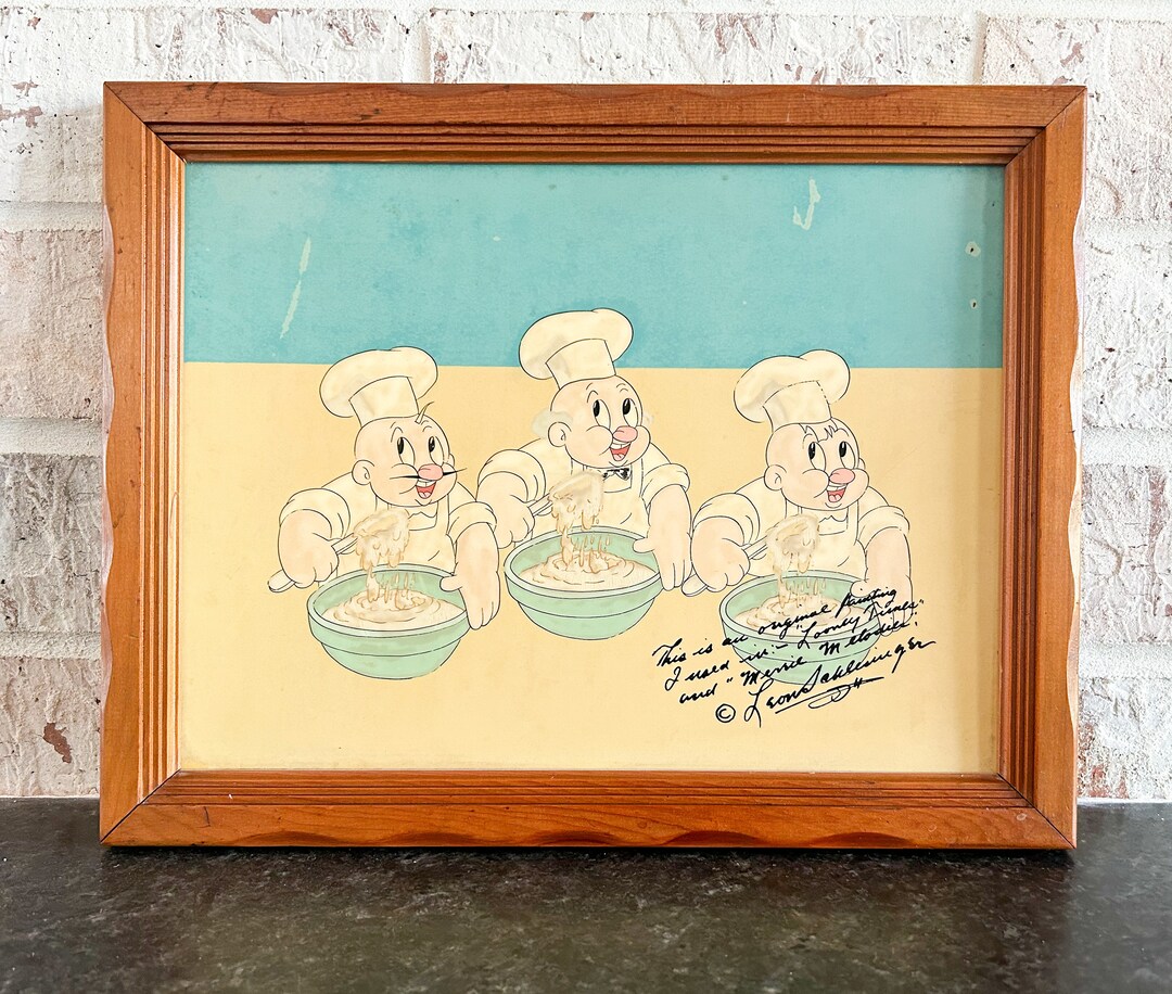 Pop Culture Wall Art, Vintage Leon Schlesinger Art, Looney Tunes Merry ...