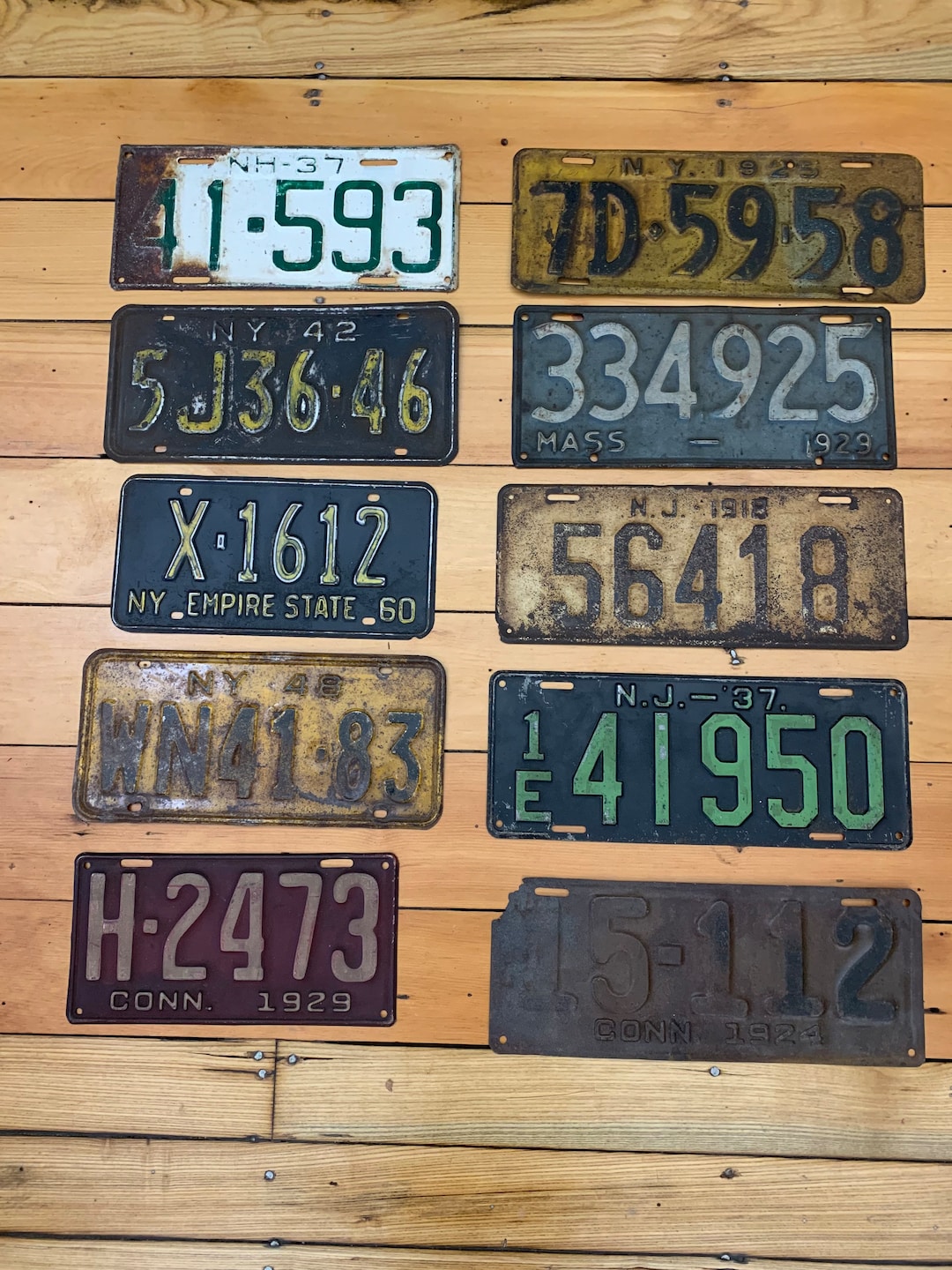 Vintage License Plates, Vintage Plates, Mancave Decor, Gift for Dad ...