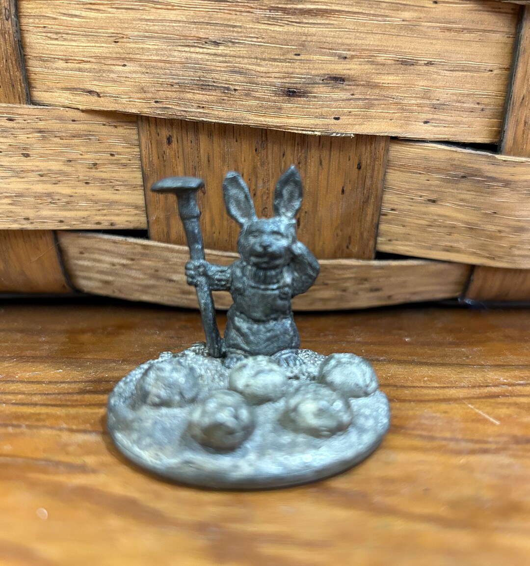 Pewter Rabbit, Pewter Animals, Miniature Figurine, Pewter Bunny, Bunny ...