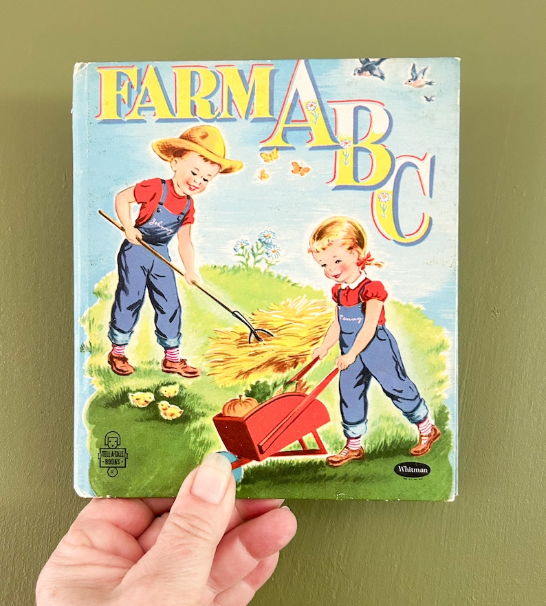 Childrens Farm Book, 1954, Childrens Book, Farm ABC Book, Baby Boy ...