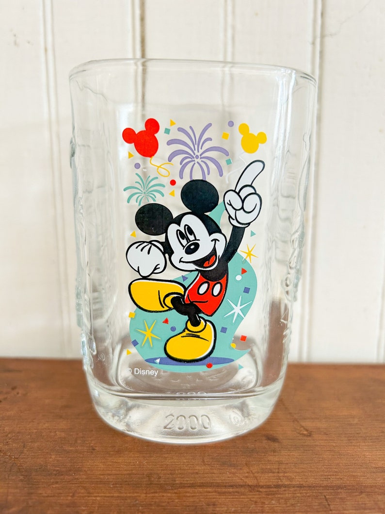 Vintage Mcdonalds Disney Glasses, Disney 2000 Mickey Mouse Glasses ...