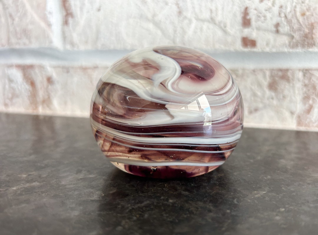 Glass Paperweight, Paperweight, Vintage Art Glass Paperweight, Big Pine ...
