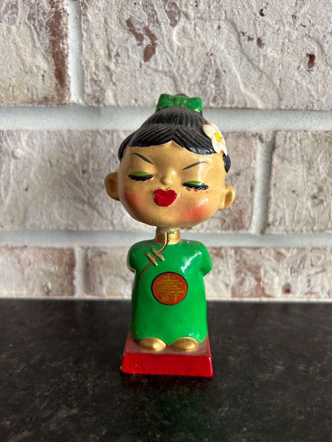 Midcentury Japan Ceramic Bobblehead Vintage Japanese Nodder Doll ...