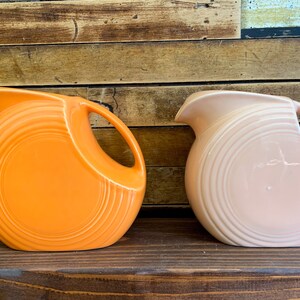 Fiesta Pitcher | Fiesta Disc Pitcher | Apricot Fiestaware | Art Deco ...