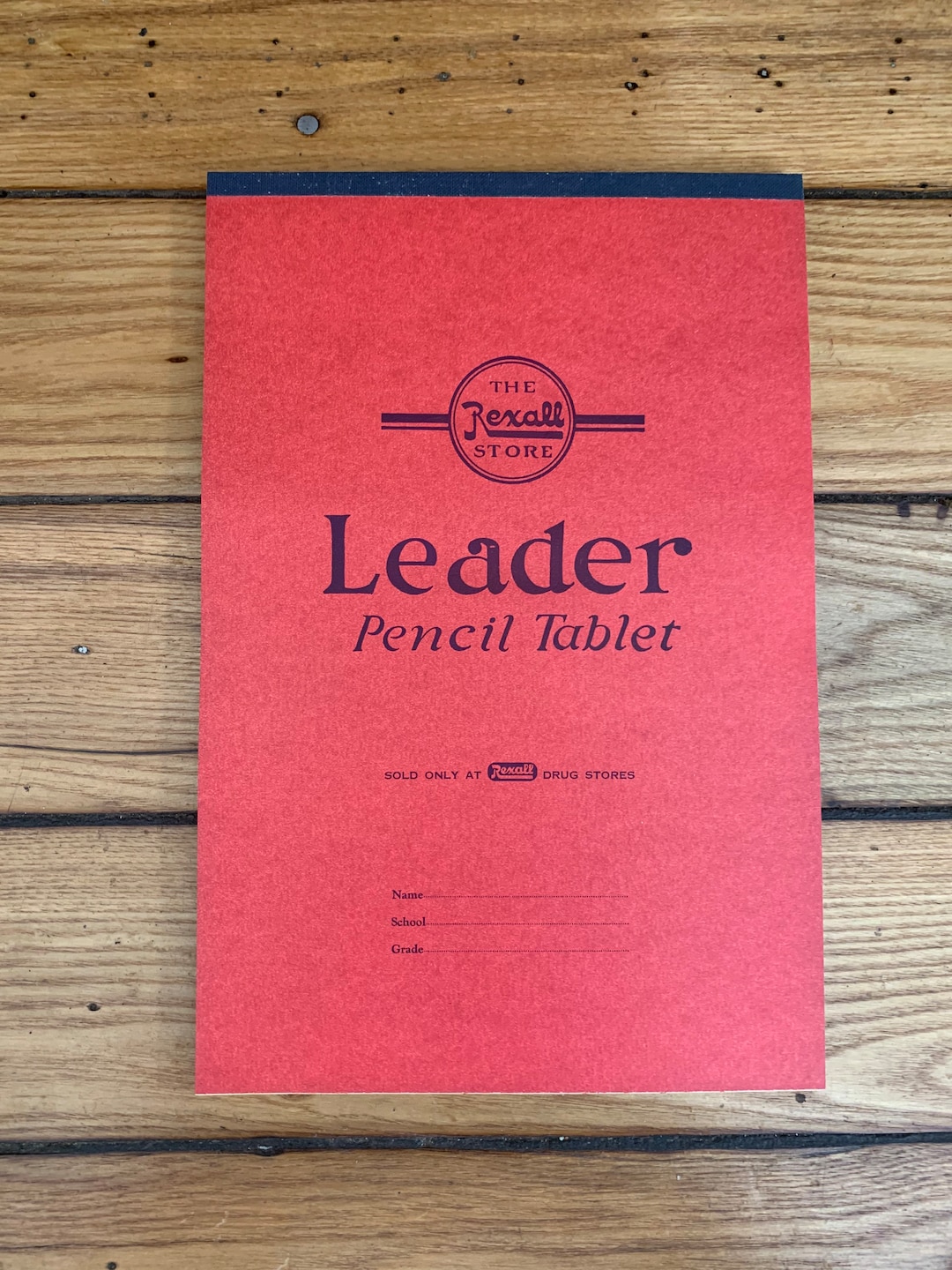 Vintage Lined Writing Tablet NOS School Writing Tablet Rexall Drugstore ...