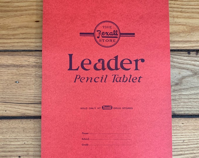 Vintage Lined Writing Tablet NOS School Writing Tablet Rexall Drugstore ...