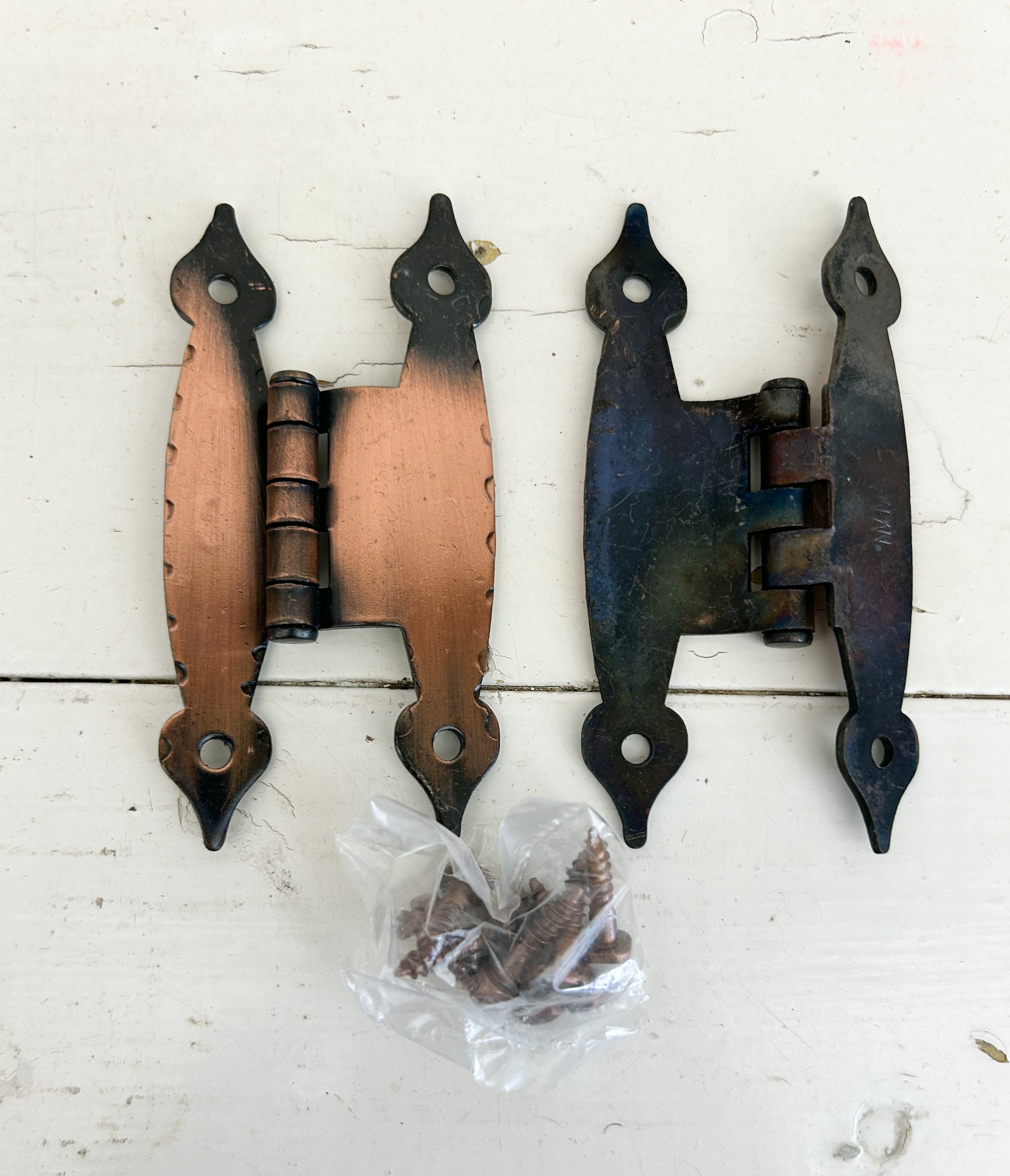 Smooth Copper Hinges NOS Smooth Copper Hinges Pair of - Etsy