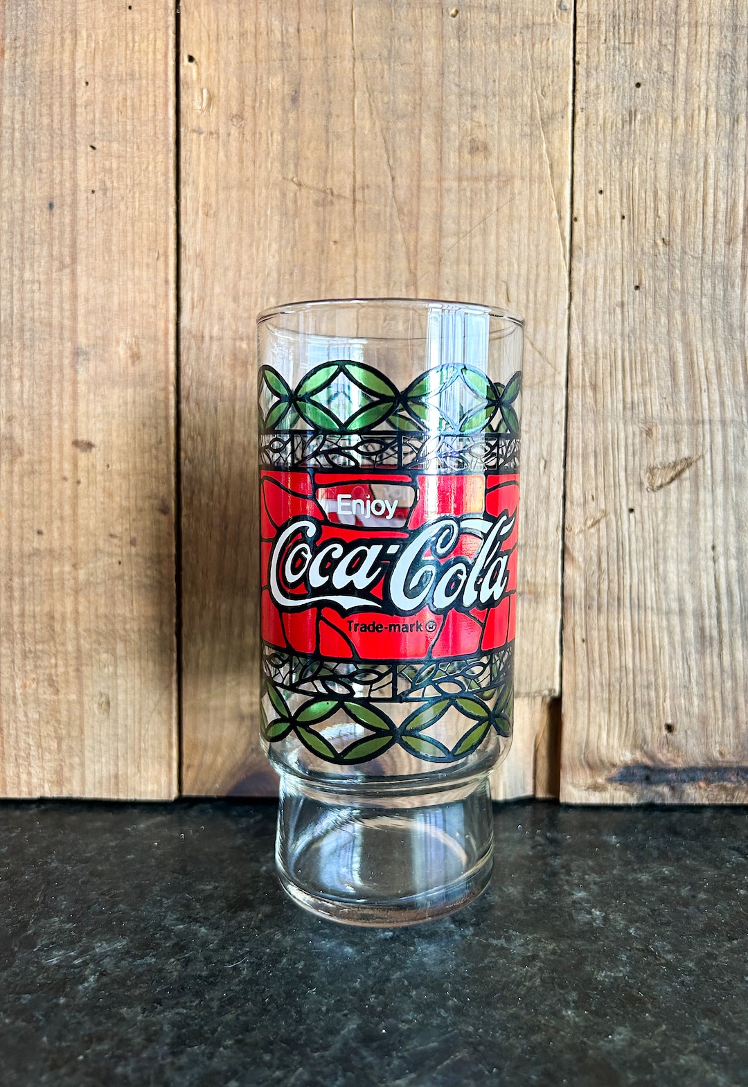 Vintage Coca Cola Glass Tiffany Style, Libbey Stained Glass, Stained ...