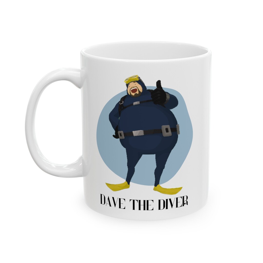 Dave the Diver Thumbs up Video Game Ceramic Mug, 11oz, 15oz - Etsy