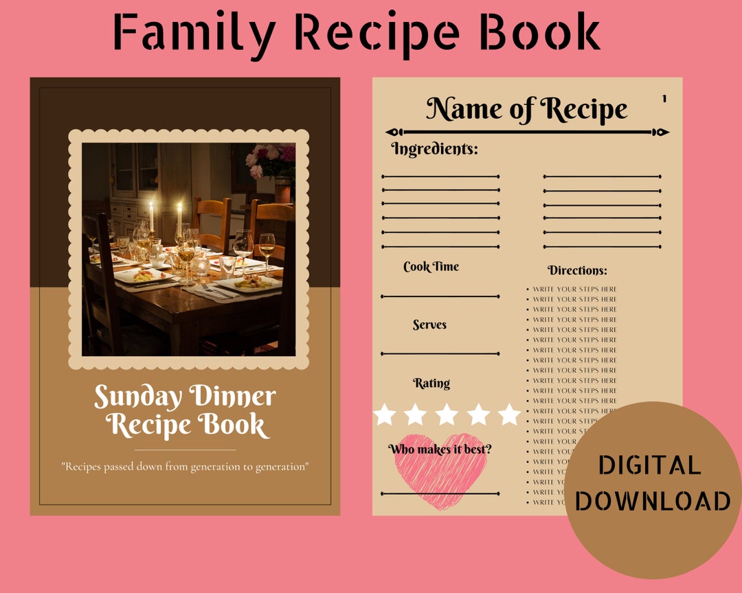 Family Recipe Book, Generational, Digital Download, Notability ...