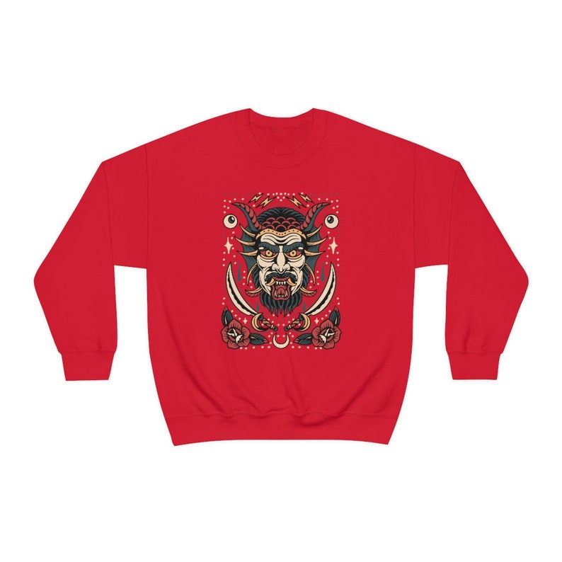 Krampus Sweatshirt, Merry Krampus Holiday Shirt, Horror Satanic ...
