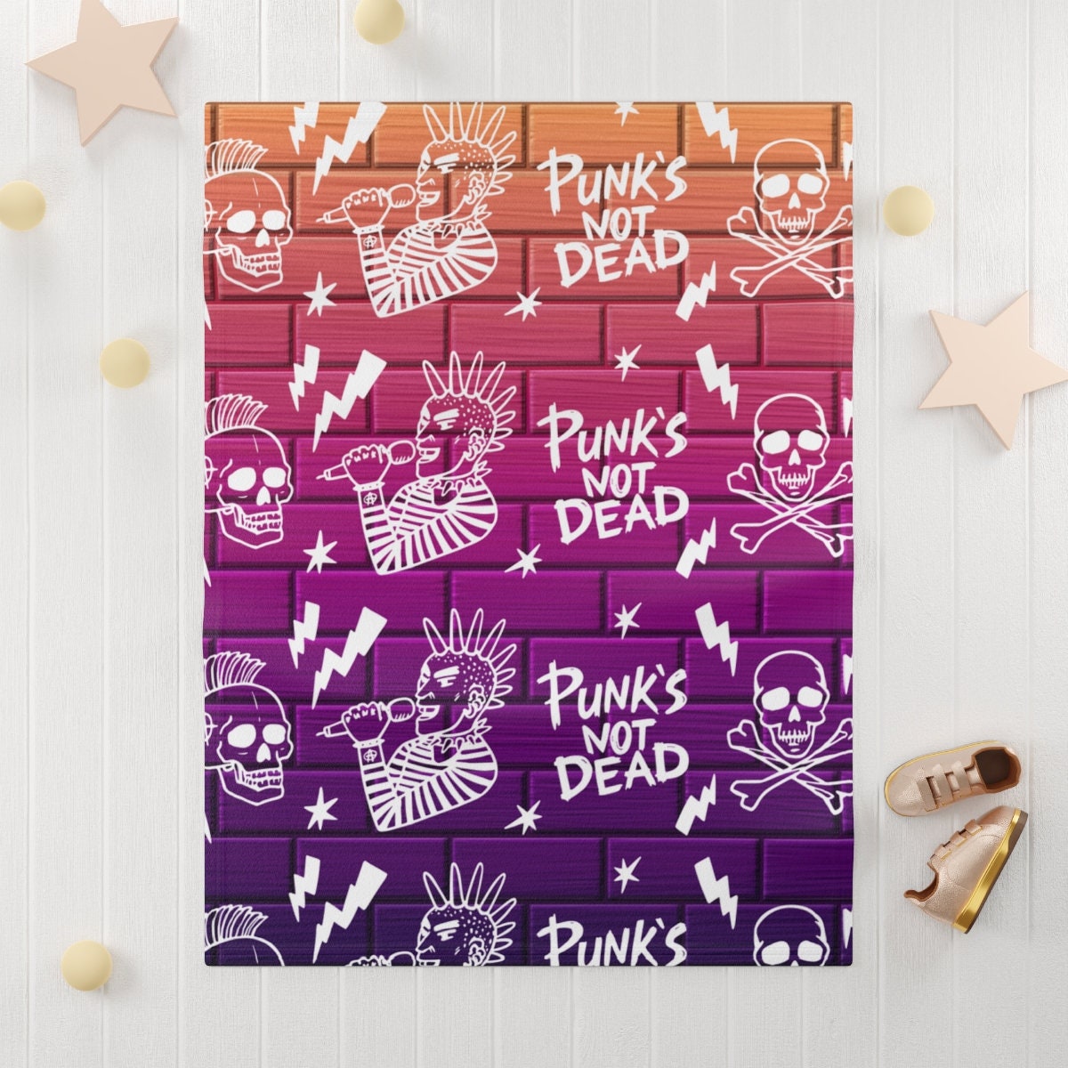 Punk Baby Blanket, Punk Rock Grunge Baby Aesthetic, Punk Baby ...