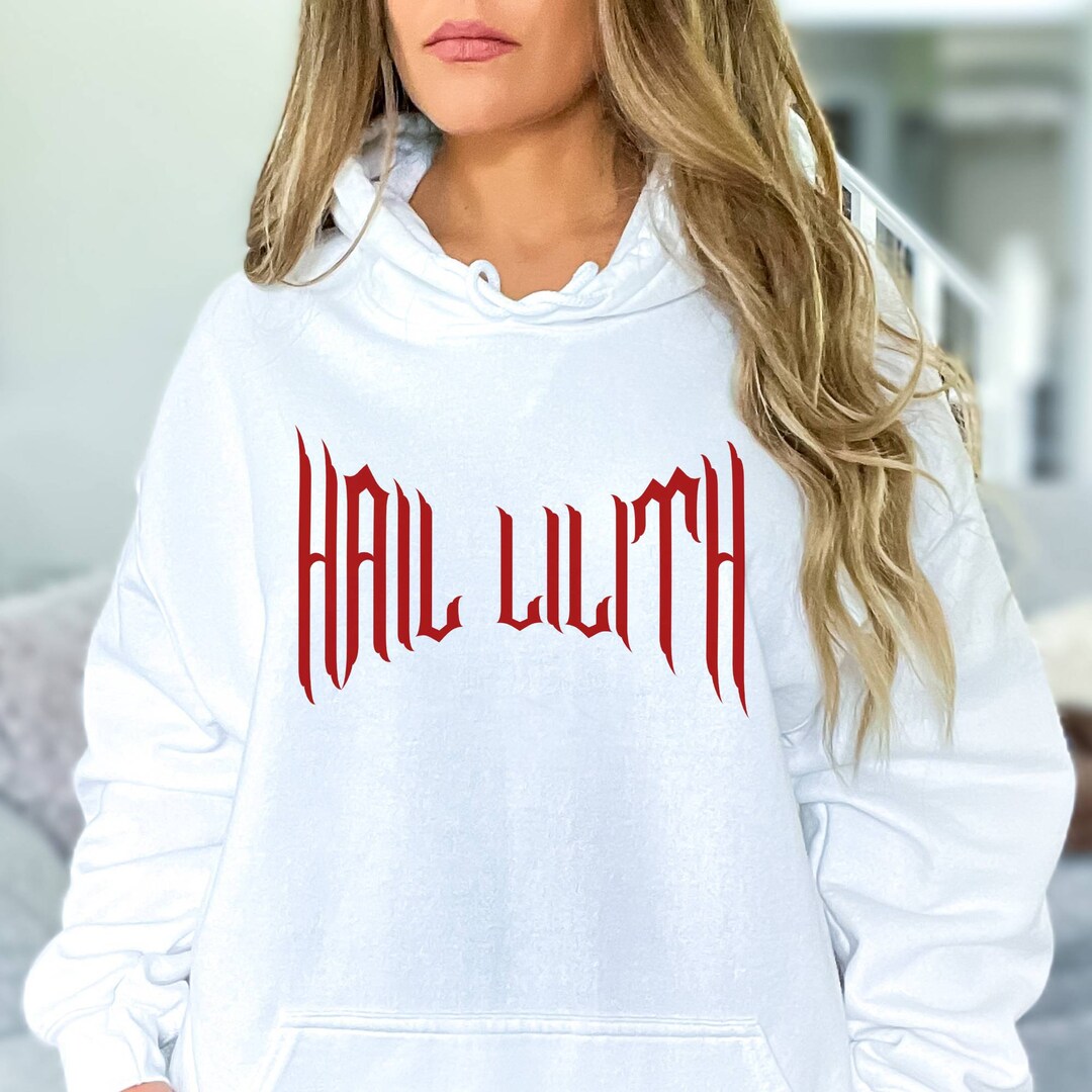 Hail Lilith Hoodie, Wiccan Pagan Atheist Satanic Sweatshirt, Occult ...
